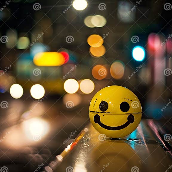 Smiley Face Commuting on a Bus To Work Stock Illustration ...