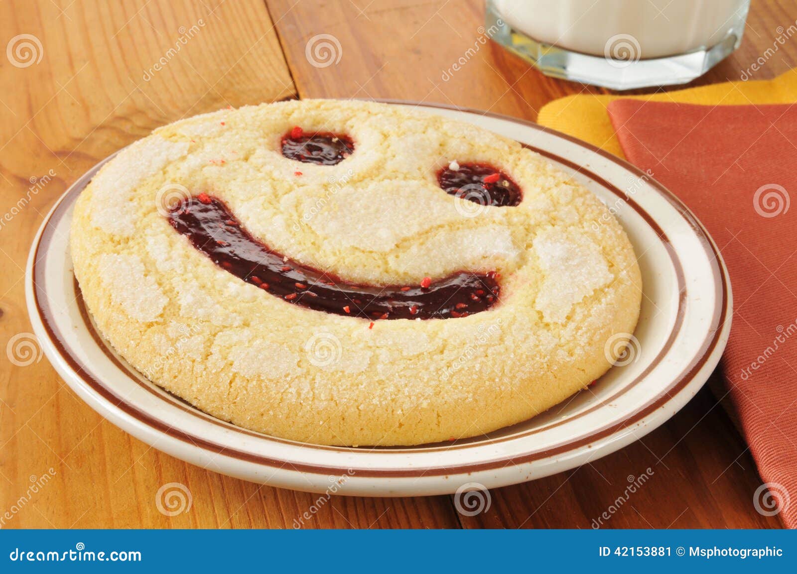 Smiley face cookie stock image. Image of drink, sweet - 42153881