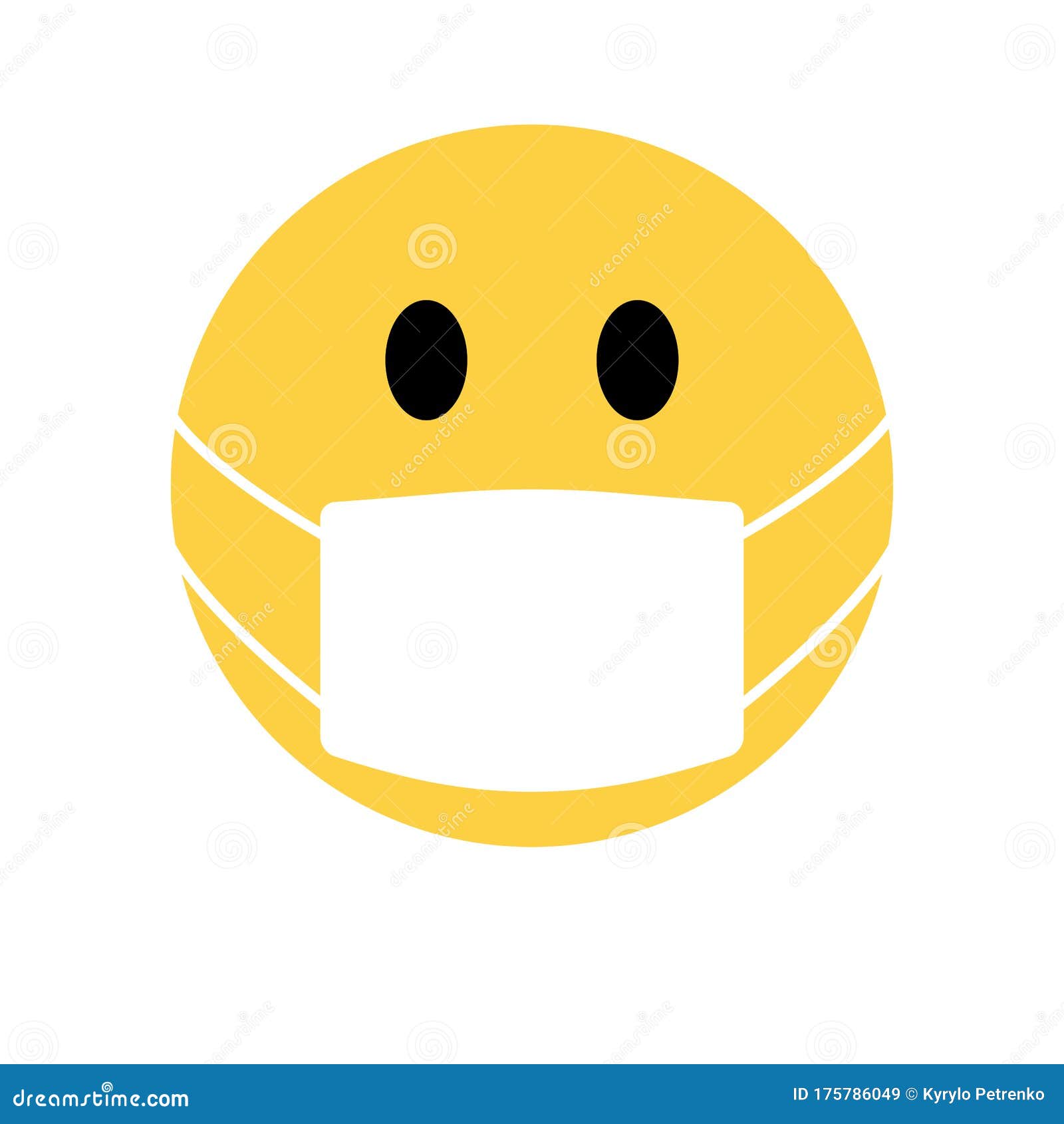 Smiley Face Coronavirus Facemask Icon Vector Illustration Stock ...
