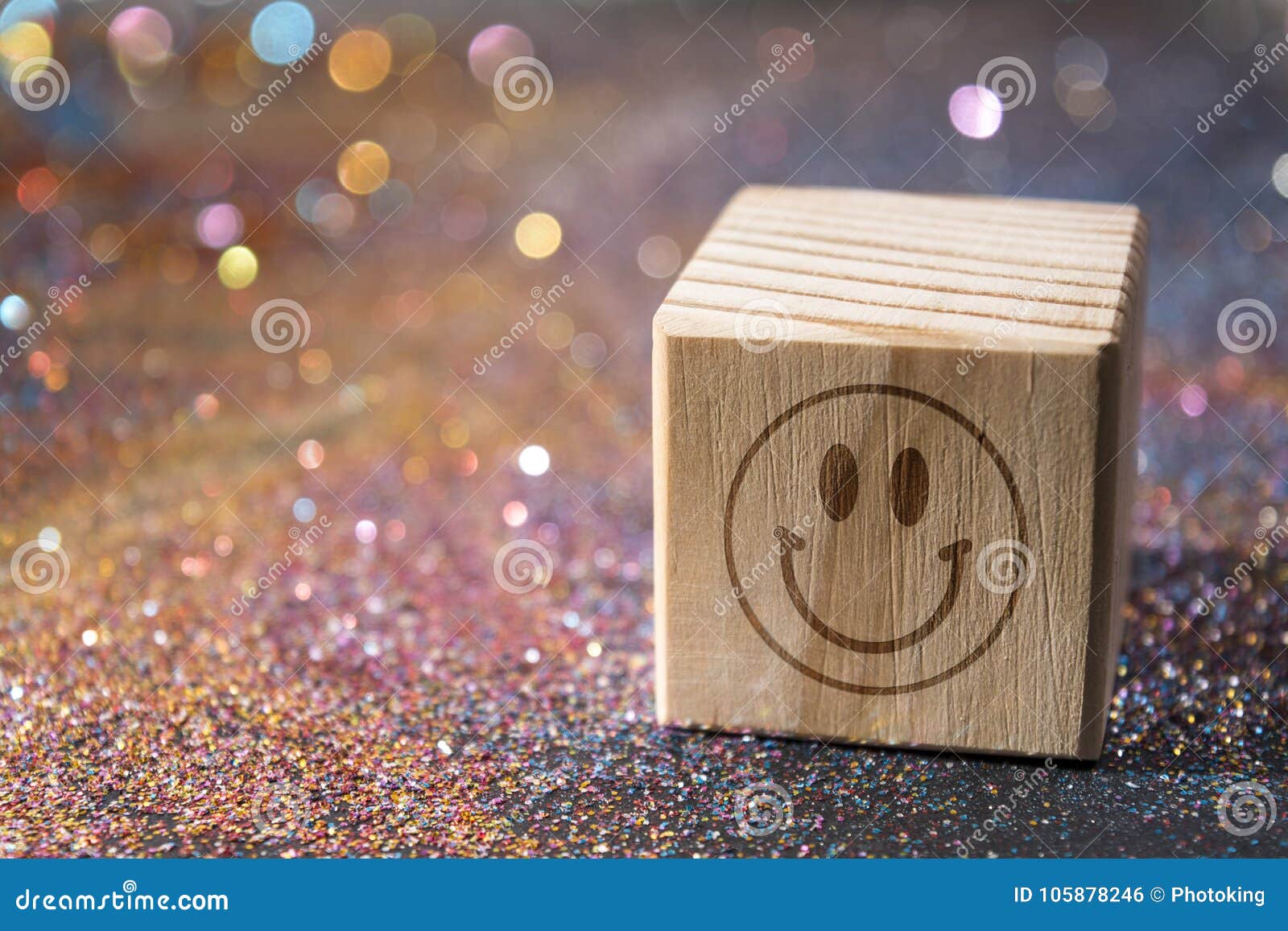 Smiley face on cube stock photo. Image of health, confusion - 105878246