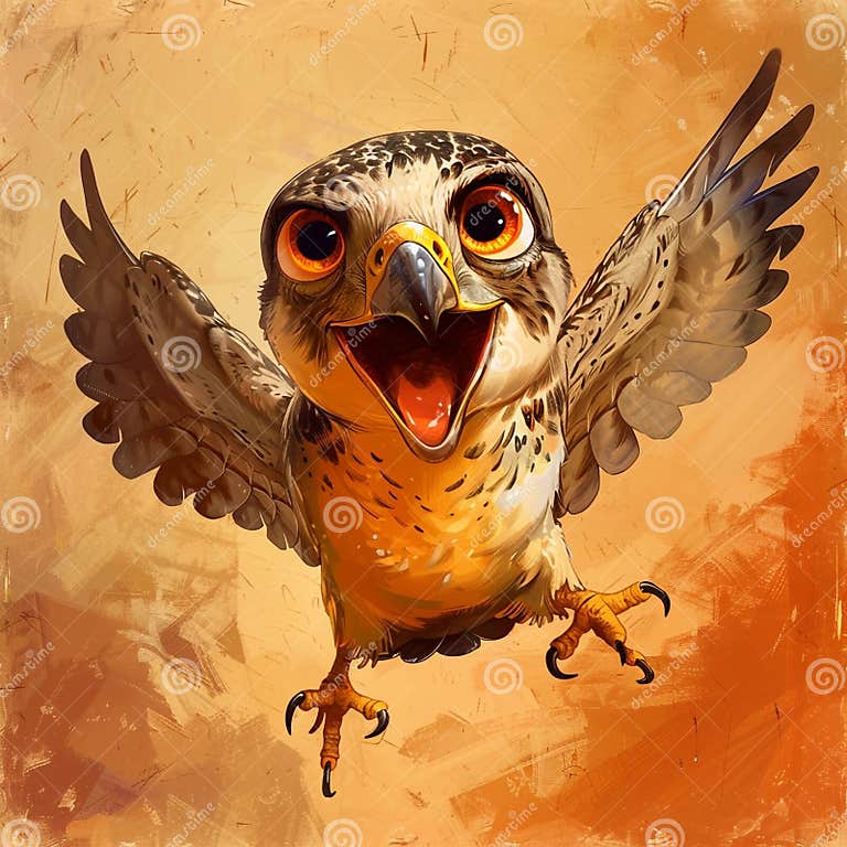 Smiley Face Diving Falcon stock illustration. Illustration of ...