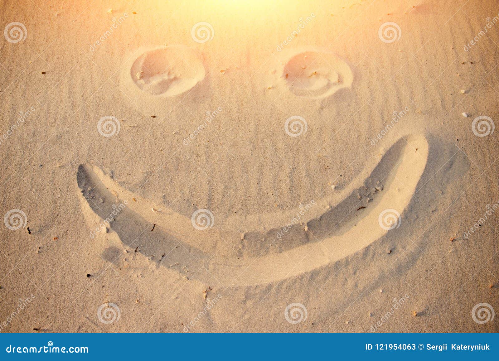 A Smiley Face Drawing on a Sand Stock Image - Image of happy, journey ...
