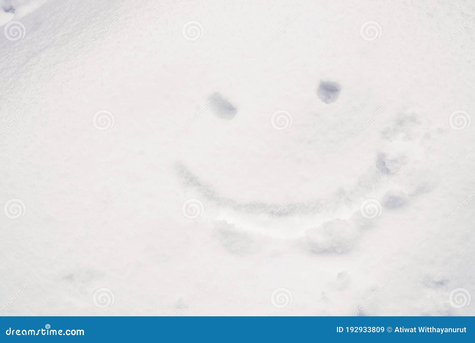 Smiley Face Drawing on Snow Floorin Winter Season Stock Image - Image ...