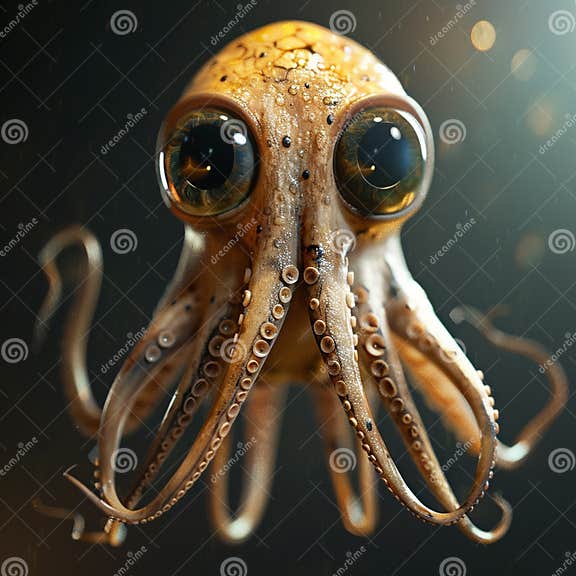 Smiley Face Featuring a Squid with Long Tentacles Stock Illustration ...