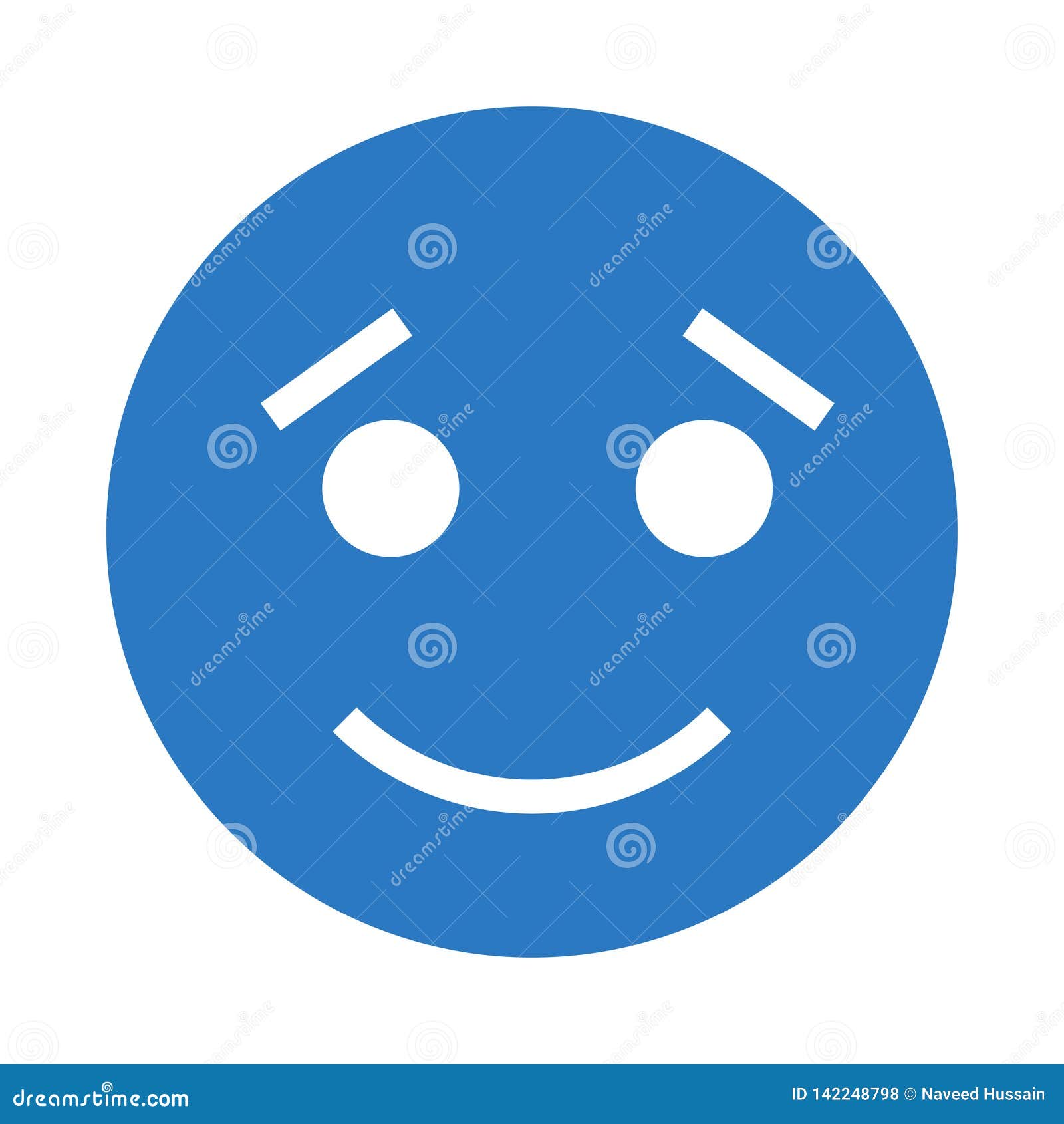 Smiley Face Glyph Color Flat Vector Icon Stock Illustration ...