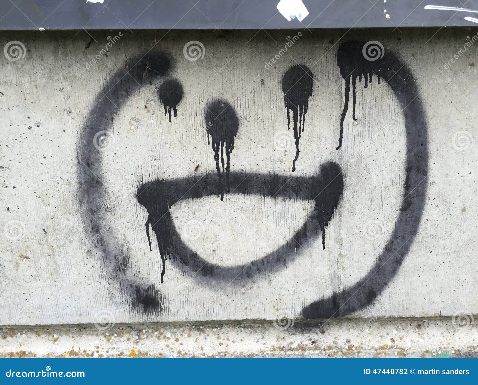 Smiley Face stock photo. Image of urban, wall, graffiti - 47440782