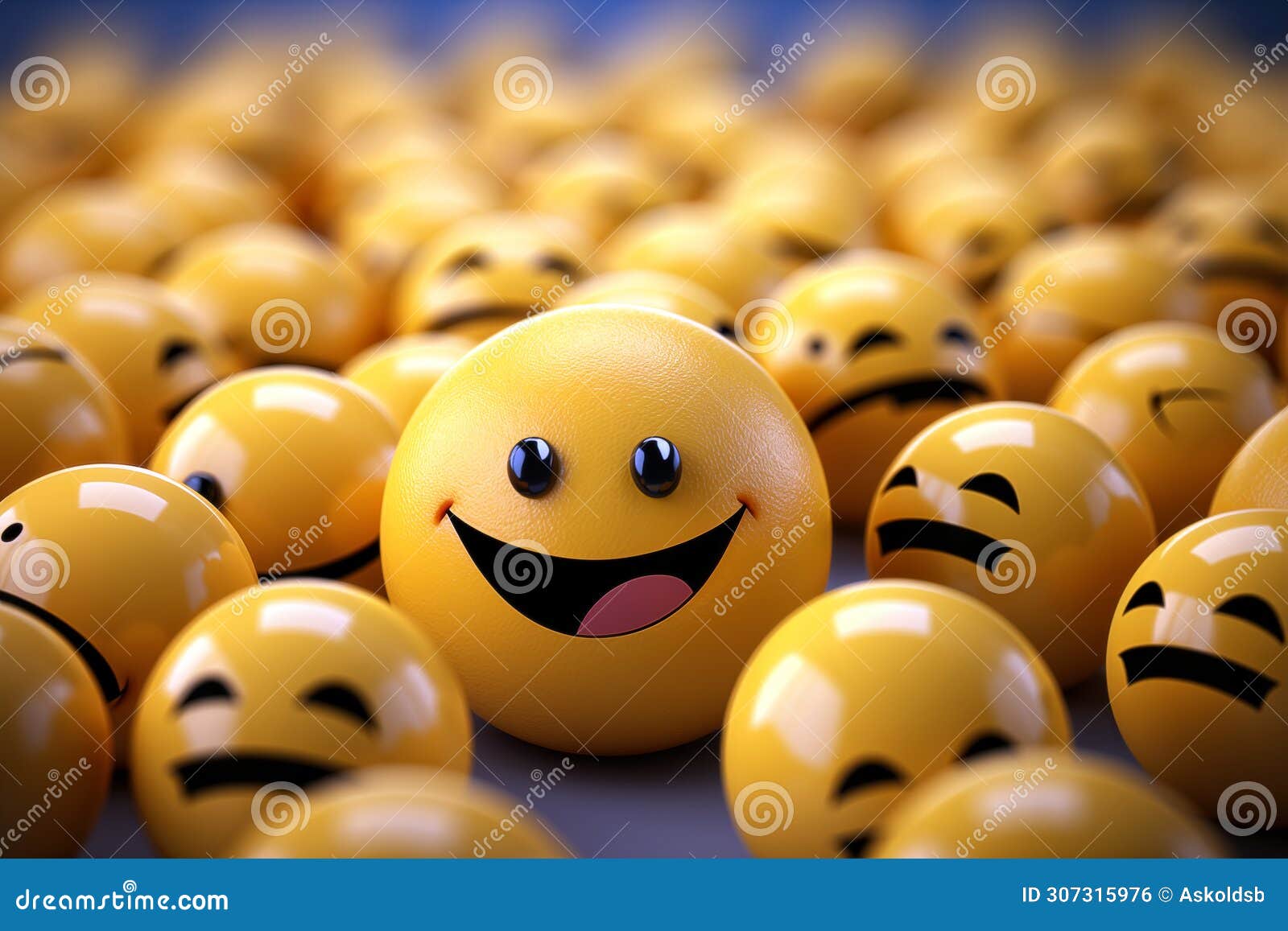 Smiley Face on a Group of Yellow Smileys Stock Illustration ...