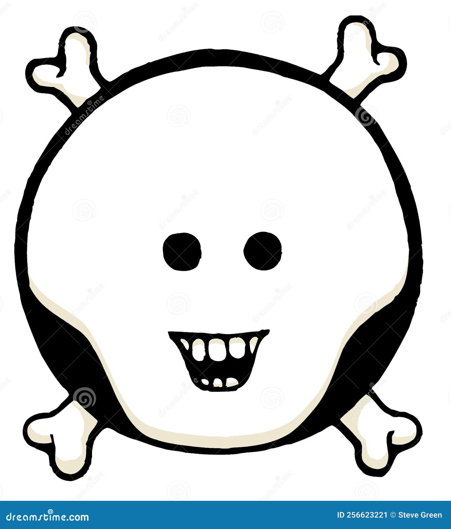 Smiley Face Halloween Skeleton Stock Vector - Illustration of monster ...