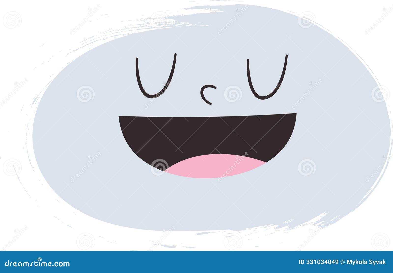 Smiley Face Happy Circle Doodle Stock Illustration - Illustration of ...