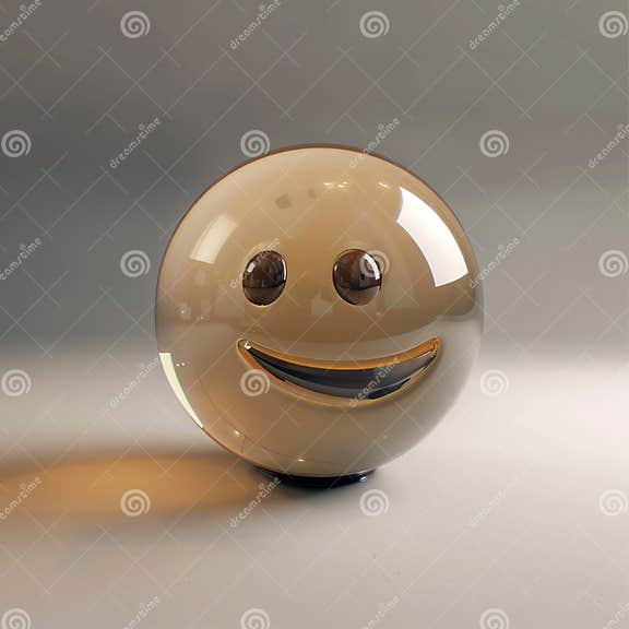 Smiley Face Holding Crystal Ball Predicting Future Stock Illustration ...