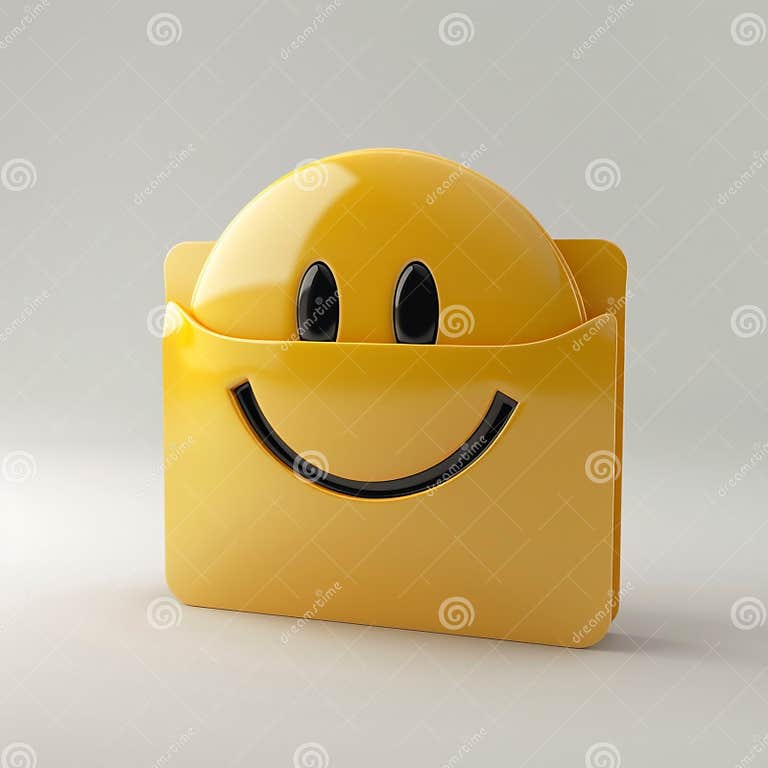 Smiley Face Holding File Folder Storing Information Stock Illustration ...