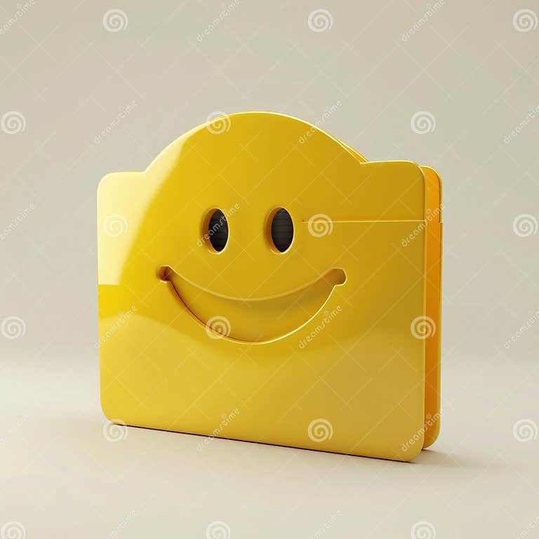 Smiley Face Holding File Folder Storing Information Stock Illustration ...