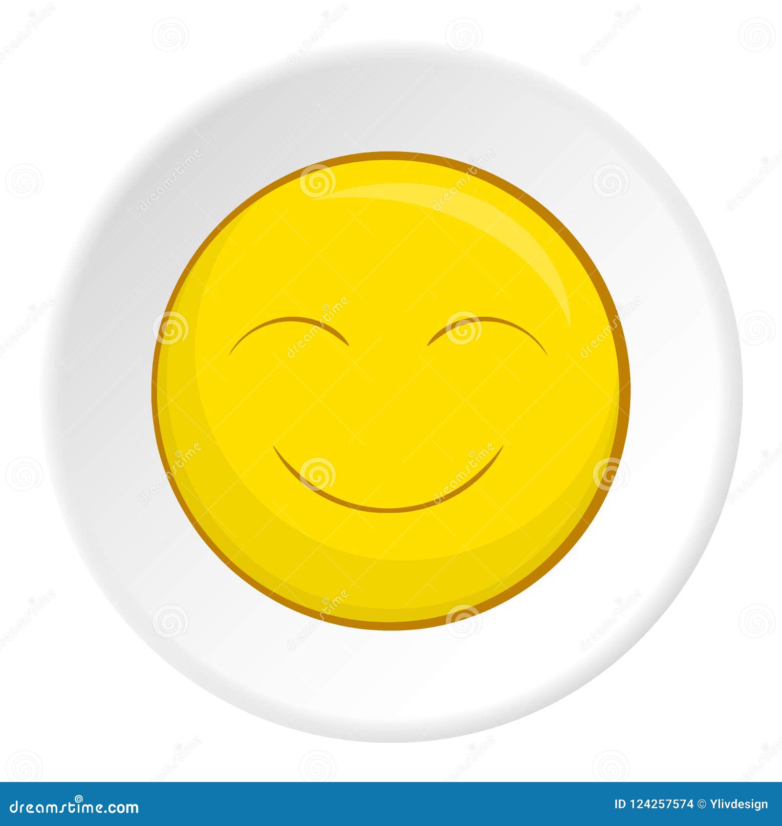 Smiley Face Icon, Cartoon Style Stock Illustration - Illustration of ...