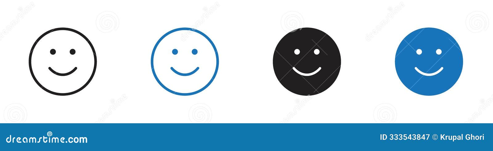 Smiley Face Icon Vector Set Outline Stock Illustration - Illustration ...