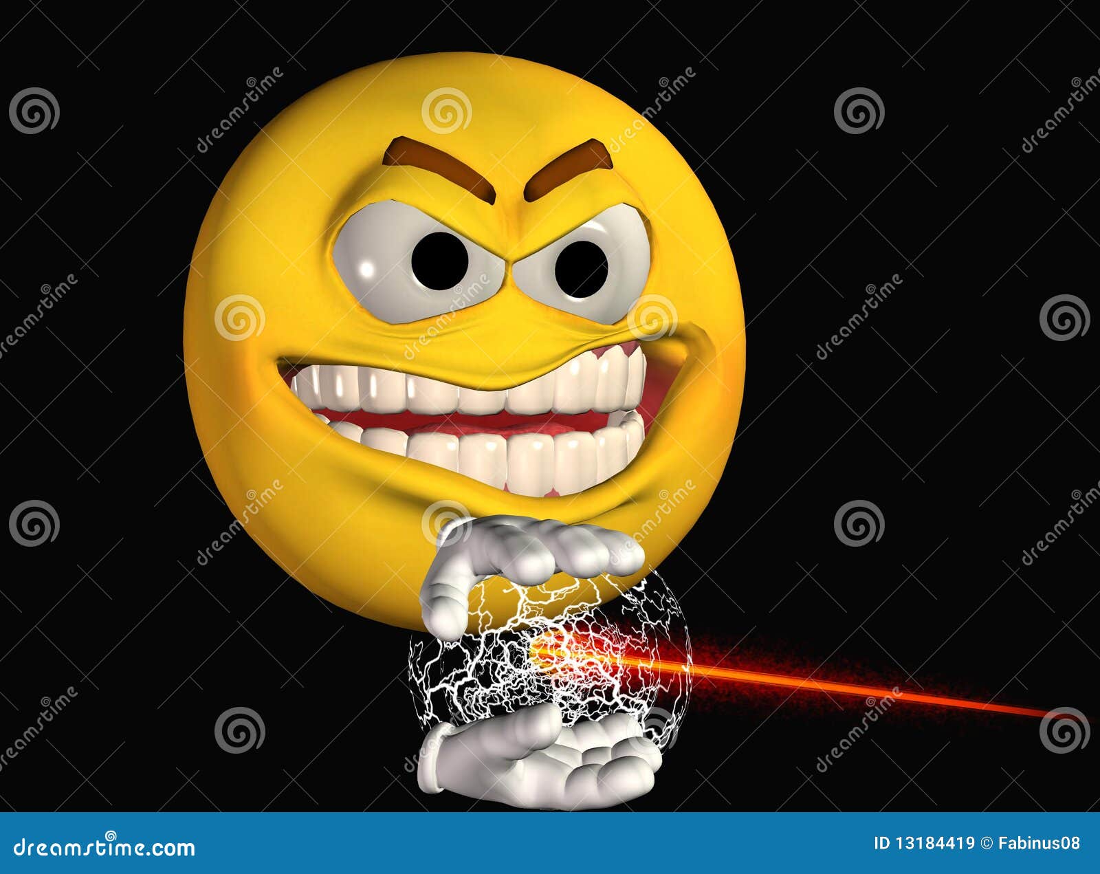 Smiley Face with Light Weapon Stock Illustration - Illustration of ...