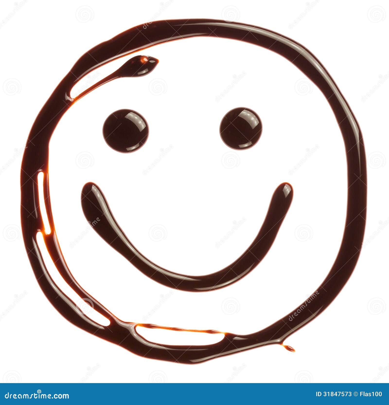 Smiley Face Eating Chocolate
