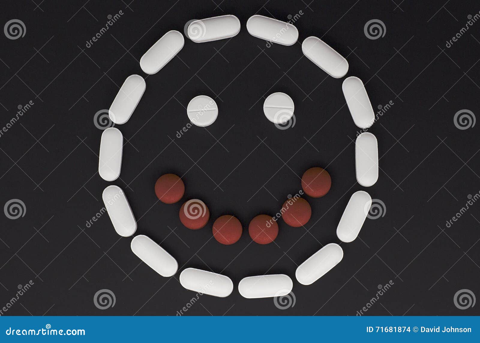 A Smiley Face Made from Pills Stock Photo - Image of pharmaceutical ...