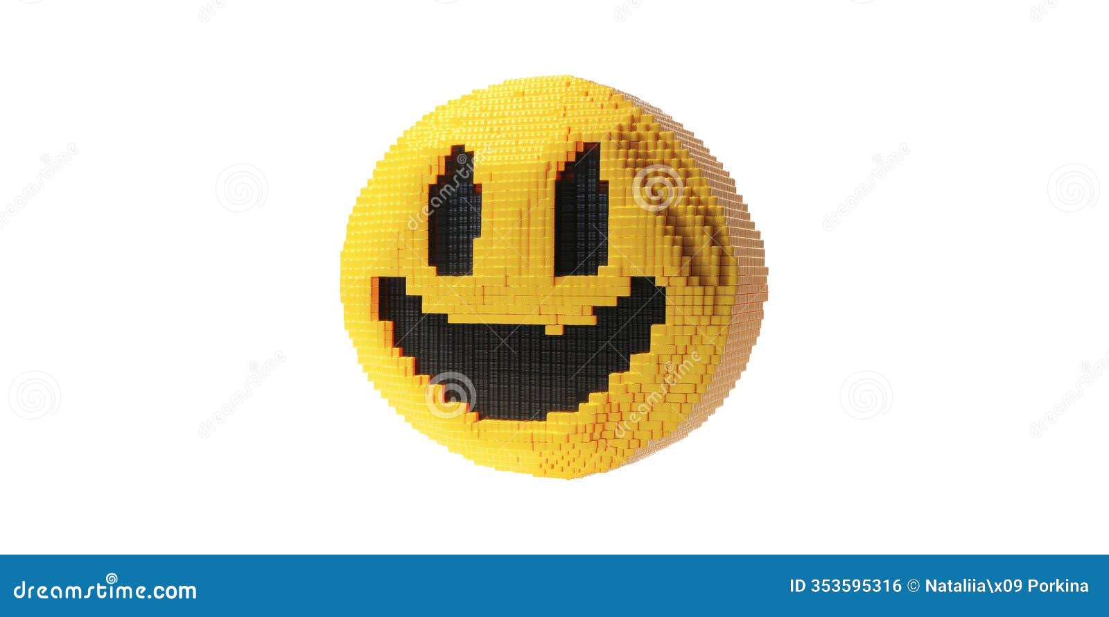 Smiley Face Made of Yellow and Black Lego Bricks Isolated on ...