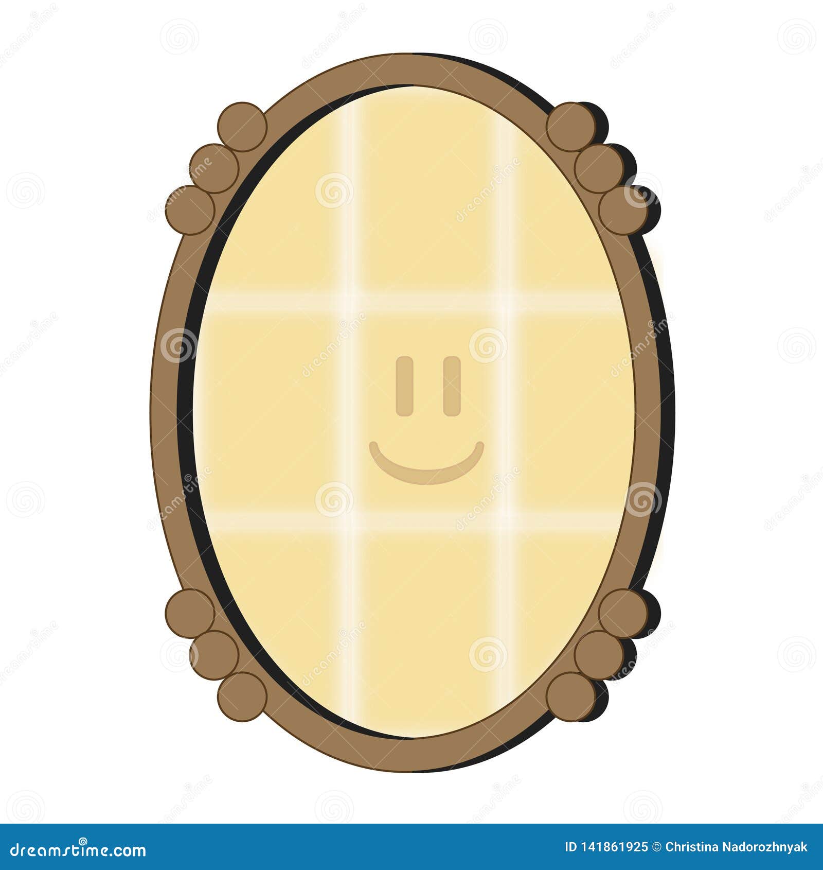 The Smiley Face in the Mirror Stock Vector - Illustration of smiley ...