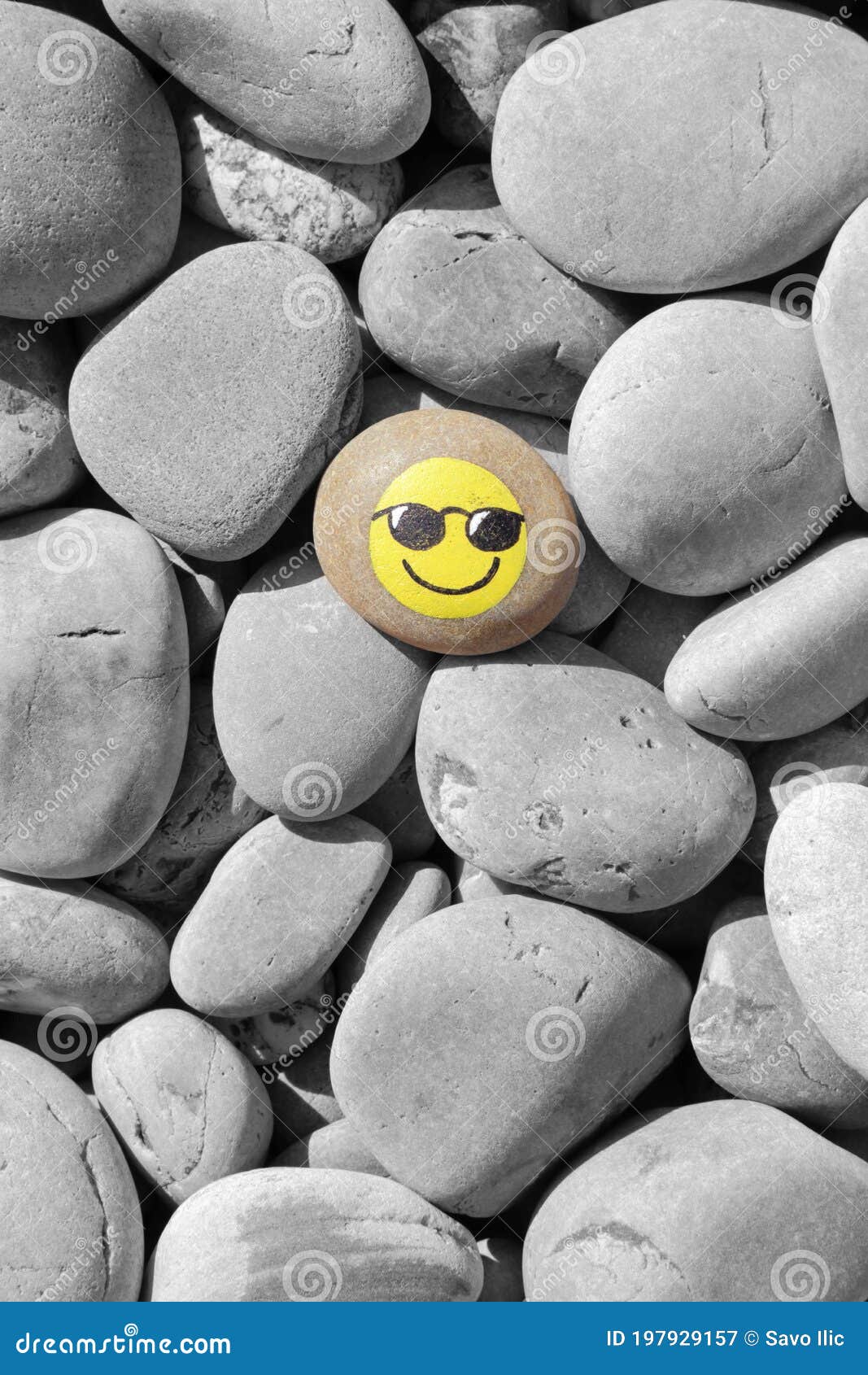 Smile Face Painted on the Stone Stock Image - Image of smile, creative ...