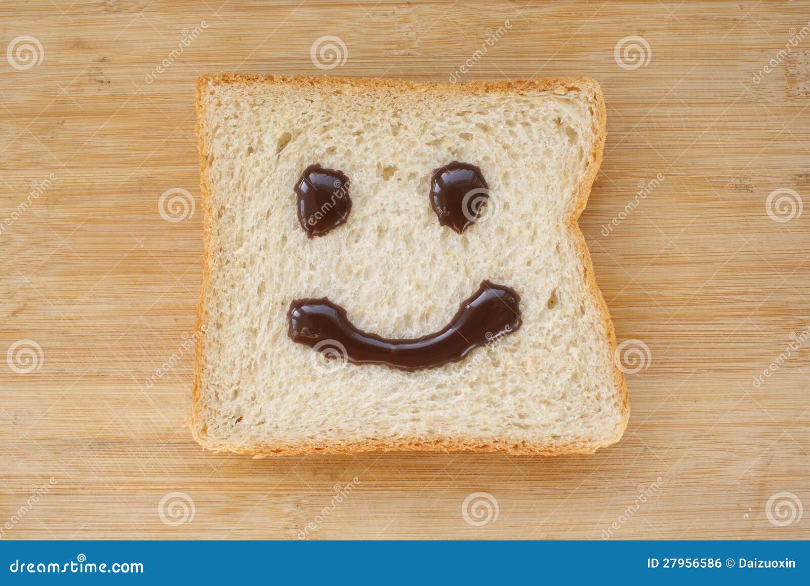 Smiley Face on a Piece of Black Bread Stock Photo - Image of healthy ...