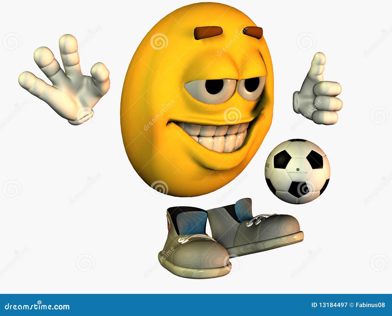 Smiley face playing soccer stock illustration. Illustration of football ...