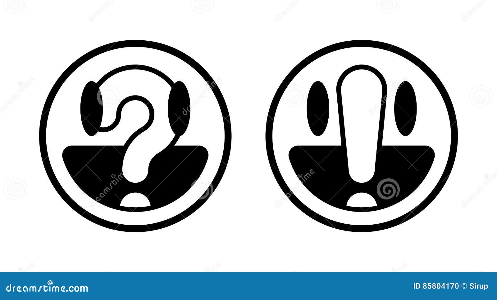 Smiley Face with Question and Exclamation Mark Stock Vector ...