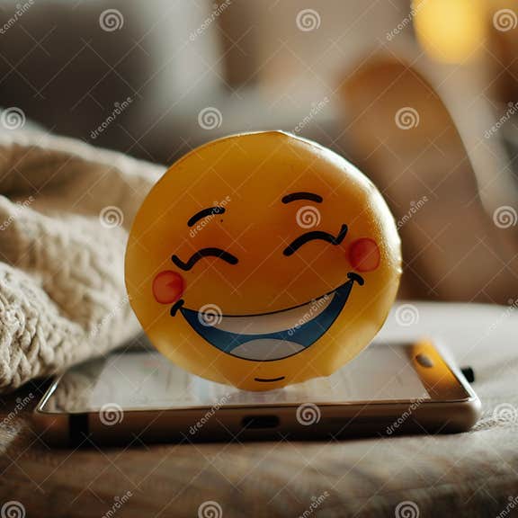 Smiley Face Reading E-book on Tablet Stock Illustration - Illustration ...