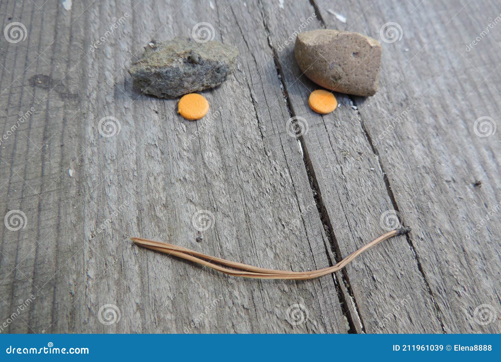 Smiley Face on the Rough Surface of Boards Stock Image - Image of ...