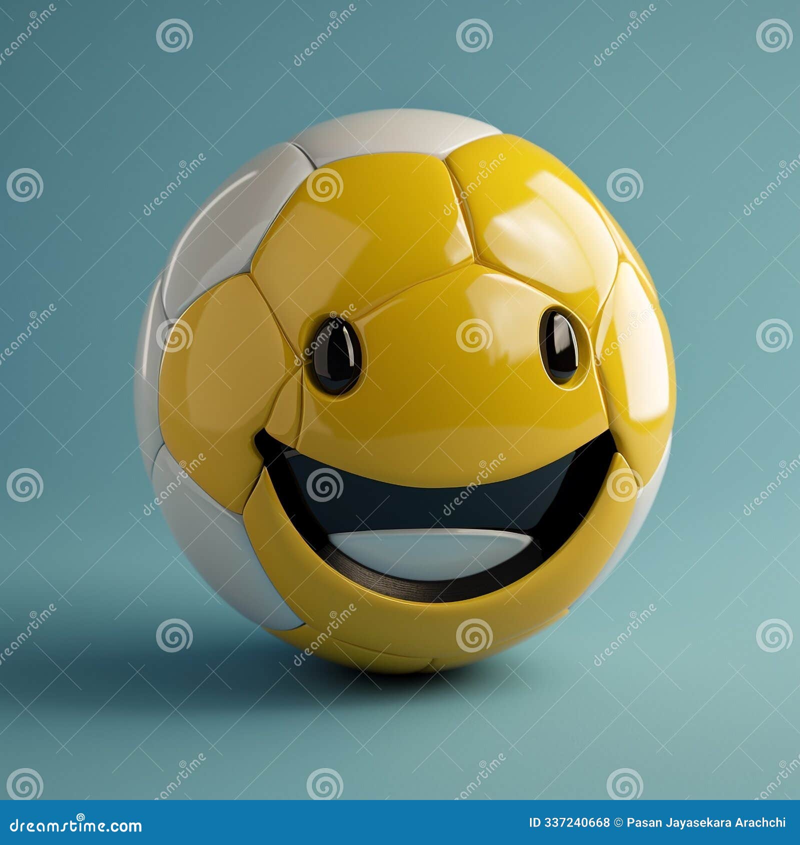 Smiley Face Scoring a Goal with a Soccer Ball Stock Illustration ...