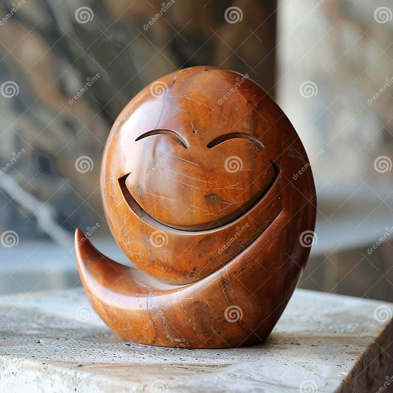 Smiley Face Sculpting Statue Stock Illustration - Illustration of ...