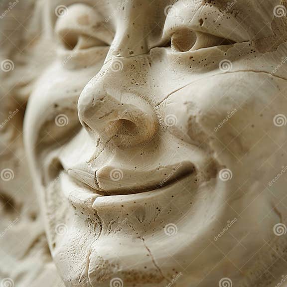 Smiley Face Sculpting Statue Stock Illustration - Illustration of ...