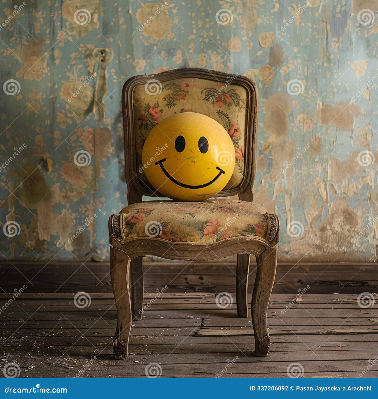 Smiley Face Sitting in a Chair Comfortably Stock Illustration ...