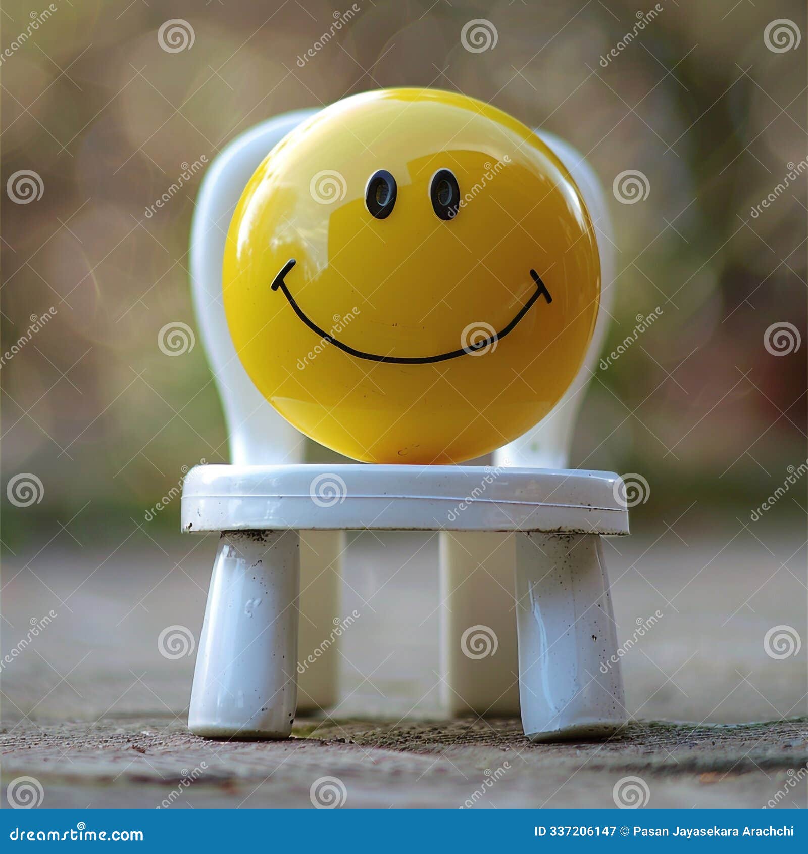 Smiley Face Sitting in a Chair Comfortably Stock Illustration ...