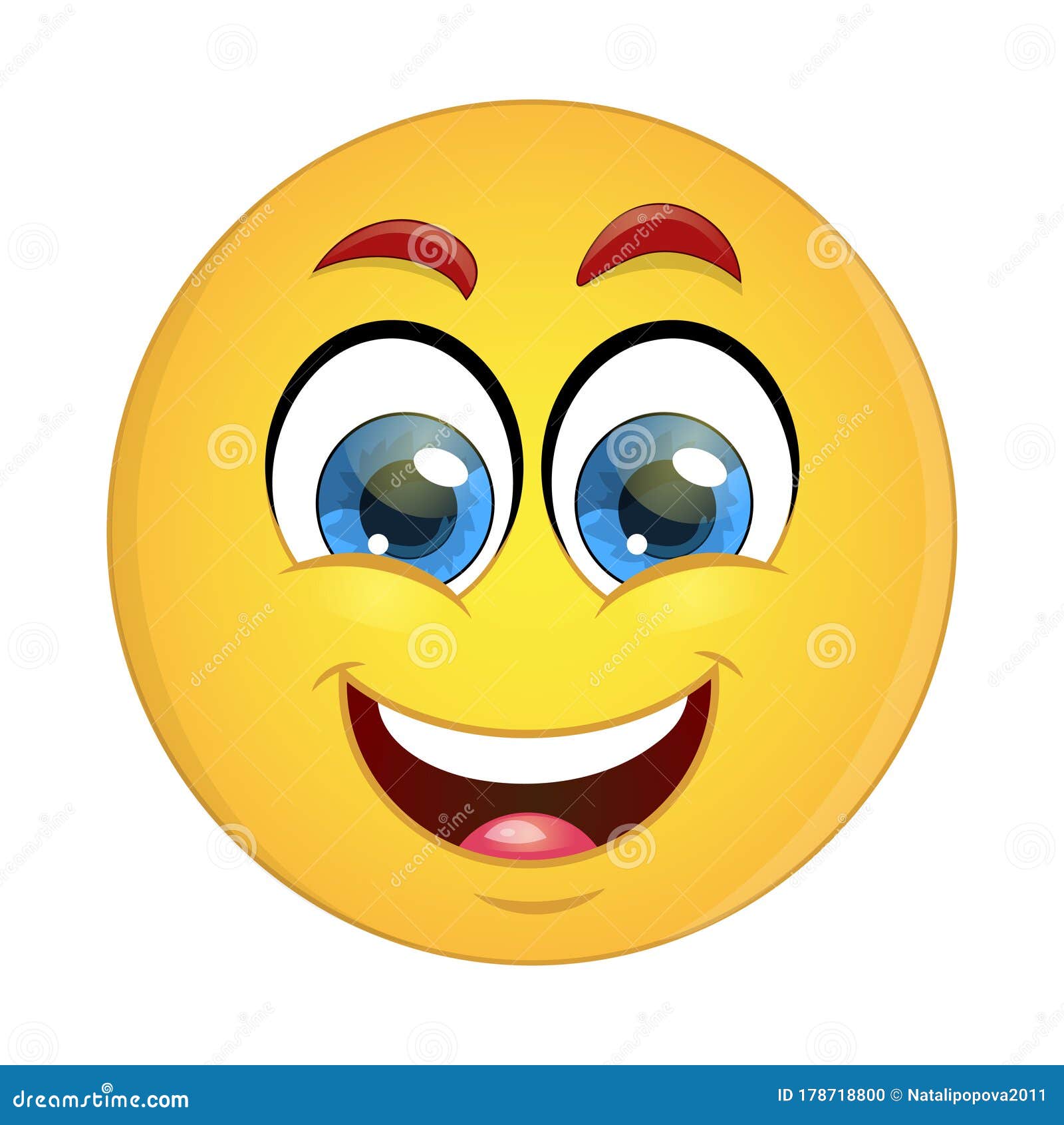 Smiley face with a smile stock vector. Illustration of symbol - 178718800