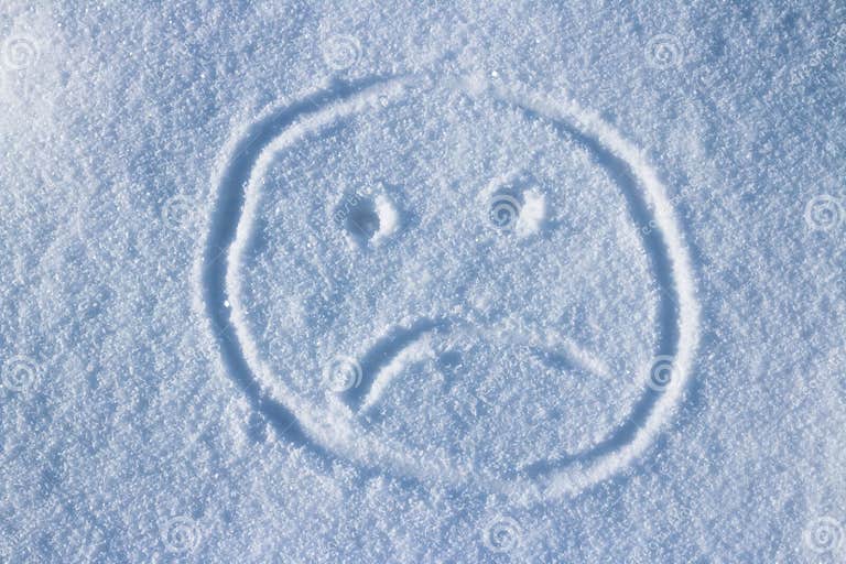 Smiley face in the snow stock photo. Image of abstract - 67337628