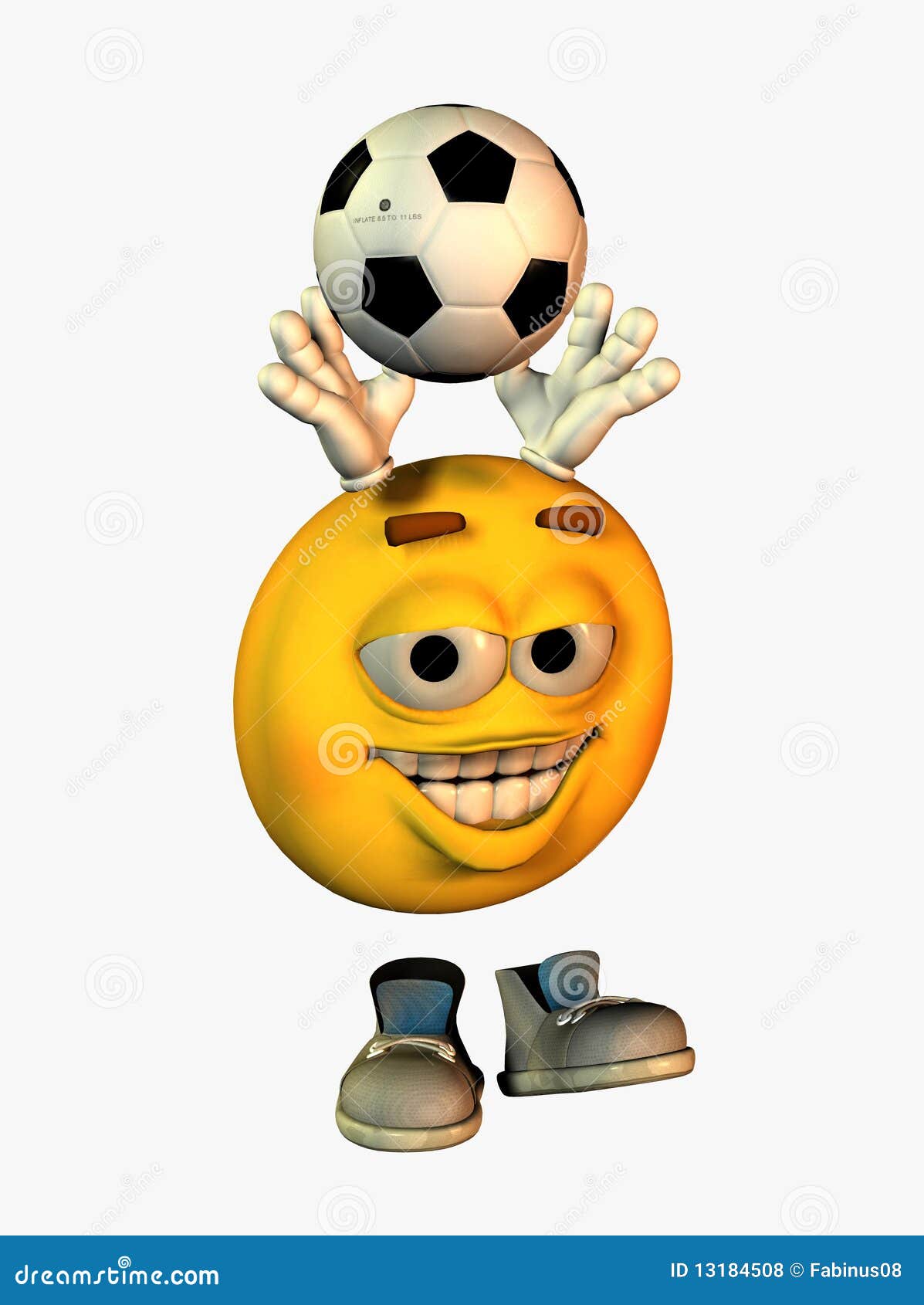 Smiley Face With Soccer Ball Stock Illustration - Illustration of ...