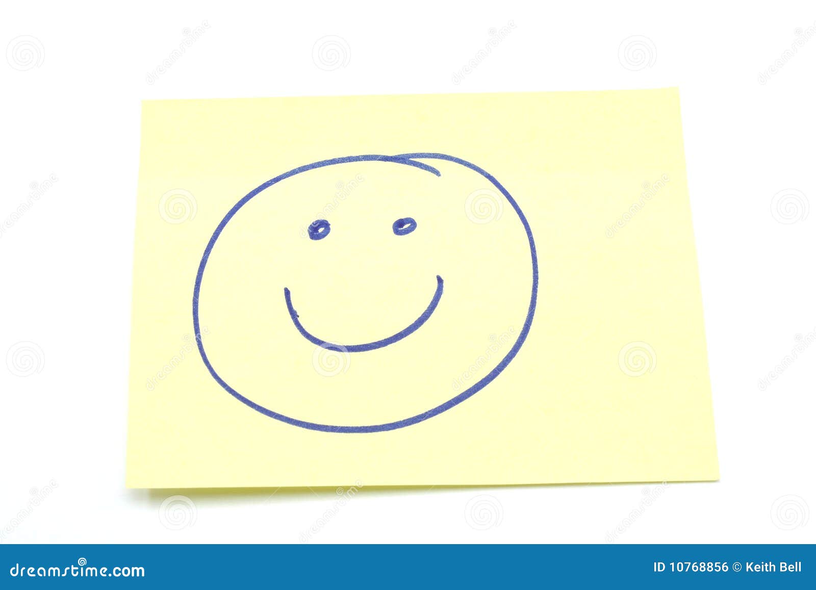 Smiley Face Stickey Note stock photo. Image of yellow - 10768856
