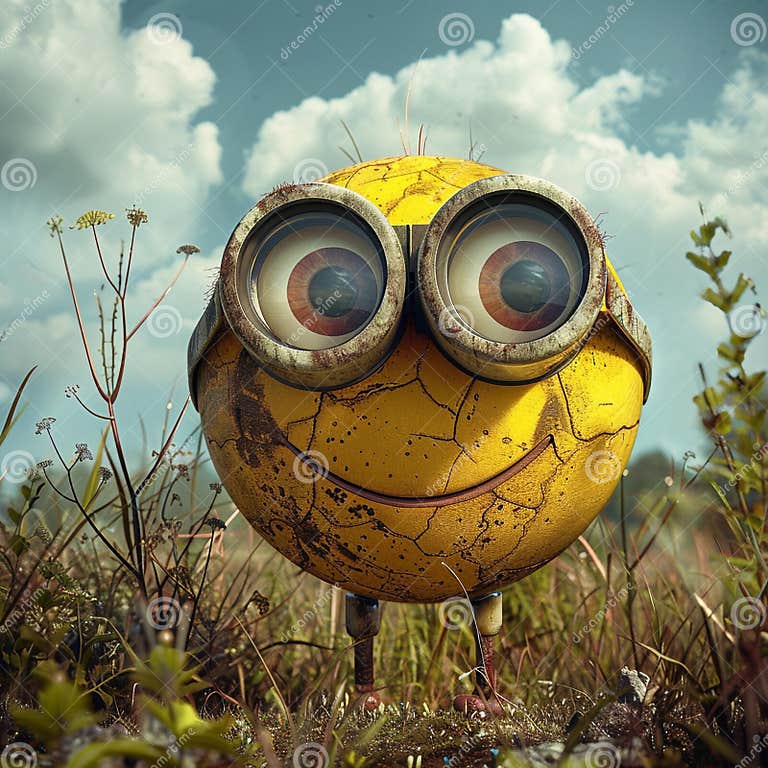 Smiley Face Using Binoculars Bird Watching in a Nature Reserve Stock ...