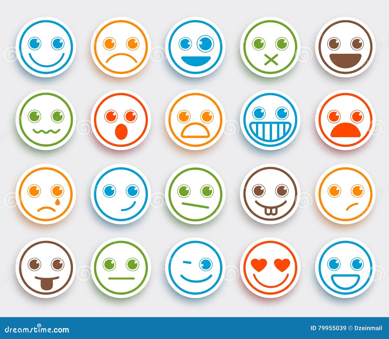 Sticker Facial Expressions Stock Illustrations – 1,055 Sticker Facial ...