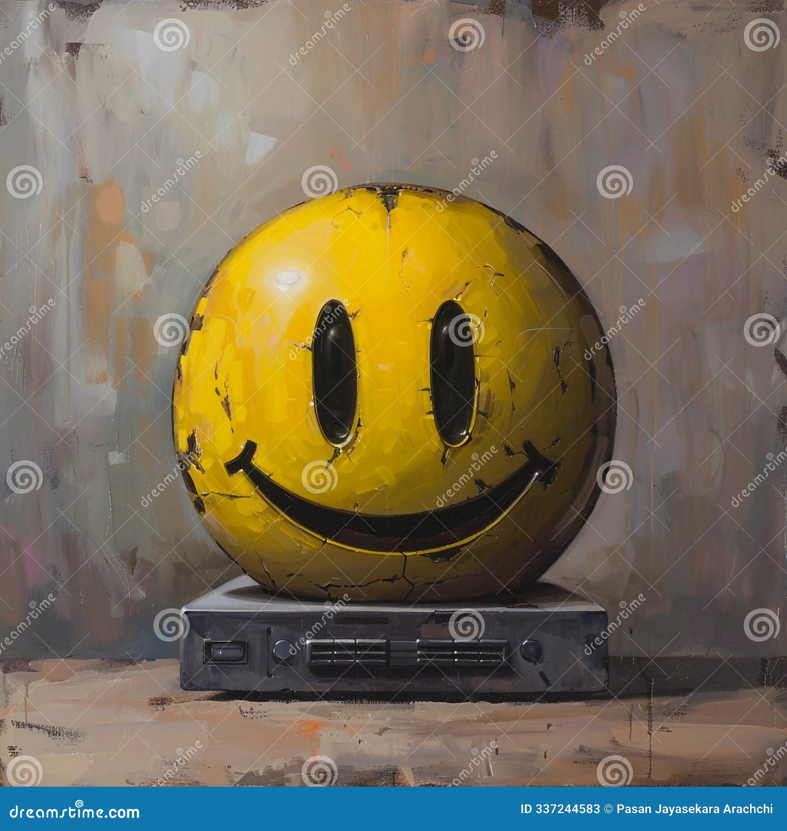Smiley Face Watching TV Show Stock Illustration - Illustration of ...