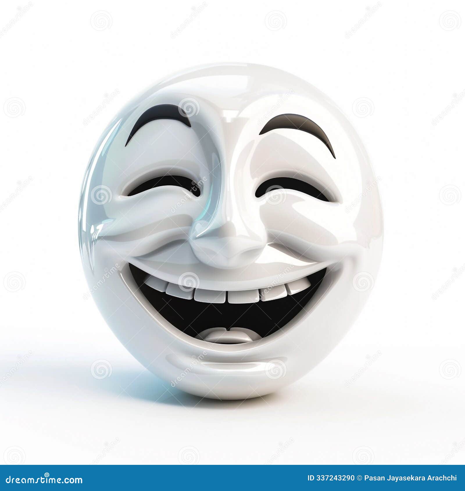 Smiley Face Wearing Theater Mask Performing on Stage Stock Illustration ...