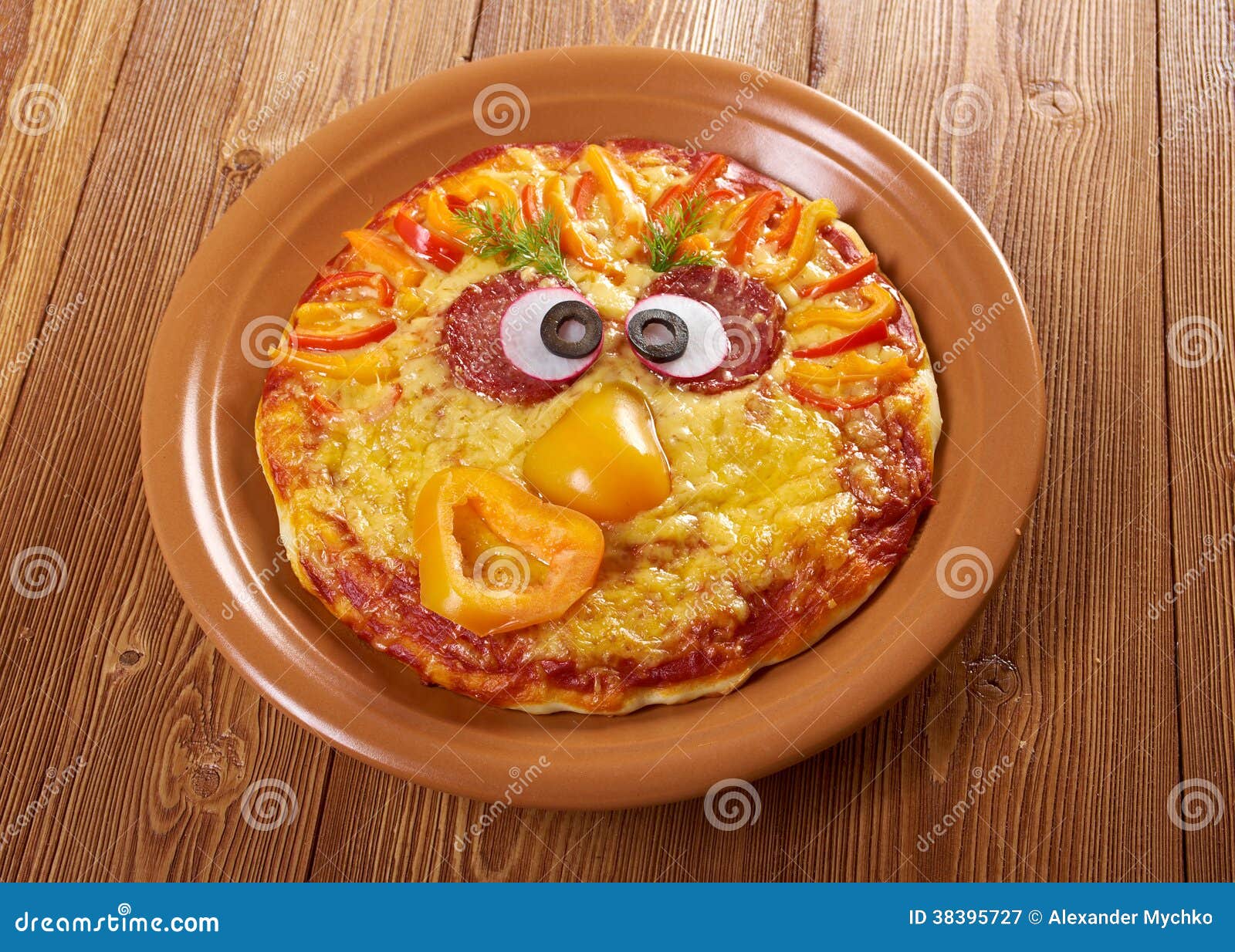 Smiley Faced Pizza Stock Photo | CartoonDealer.com #33336720
