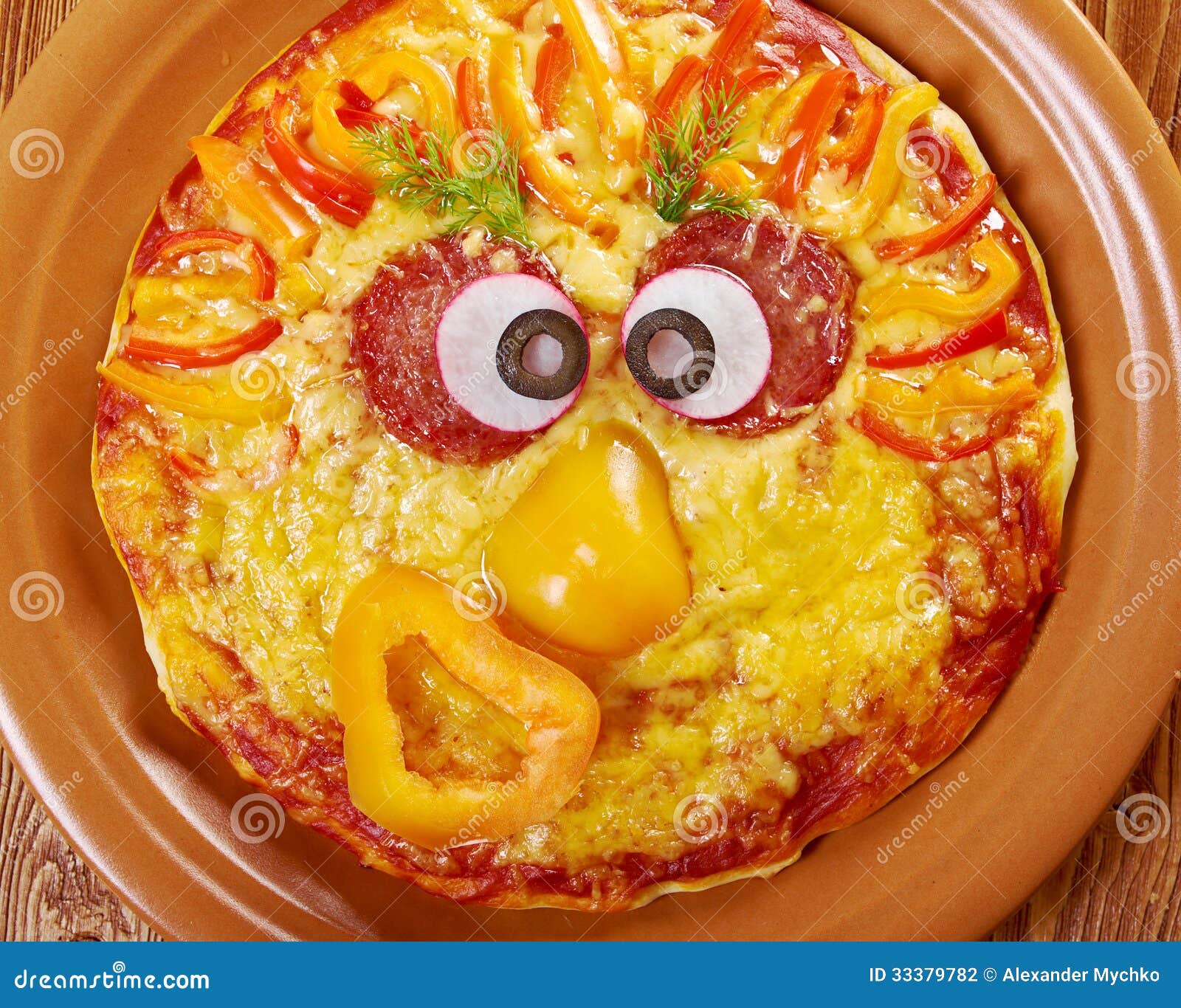 Smiley Faced Pizza stock photo. Image of tomato, italian - 33379782
