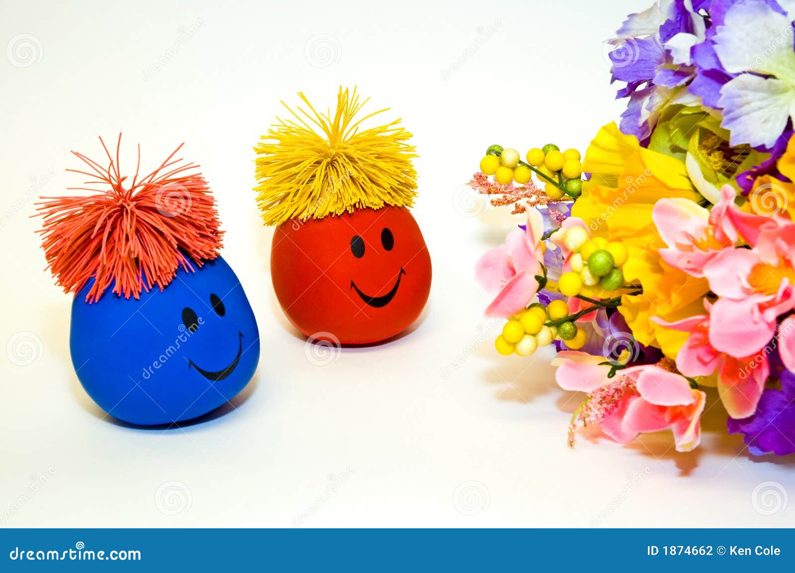 Smiley Faces And Flower Bouquet Royalty-Free Stock Image ...