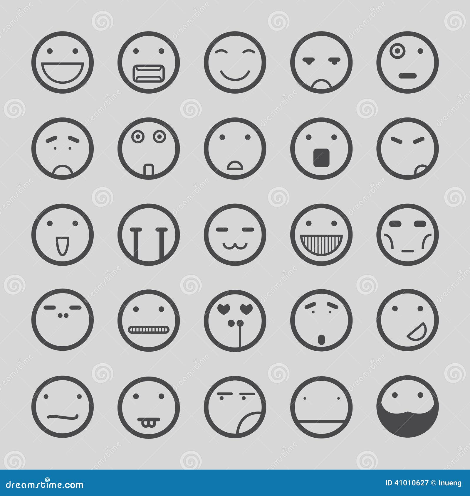 Smiley Faces Icons Set Illustration Eps10 Stock Vector - Illustration ...