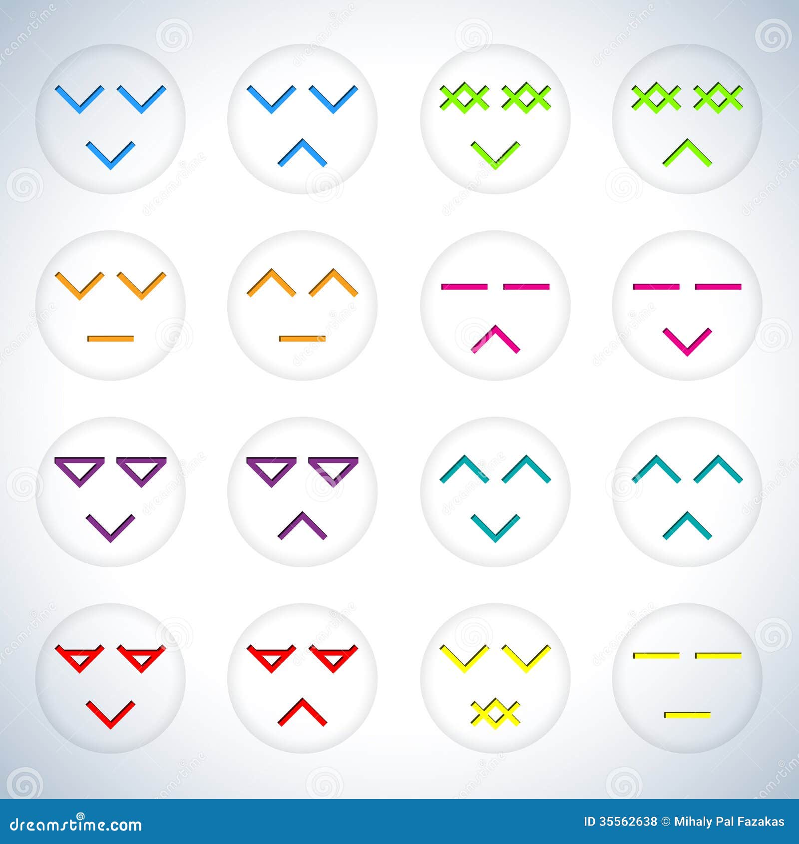 Smiley Faces Shaped with Debossed Arrows Stock Vector - Illustration of ...