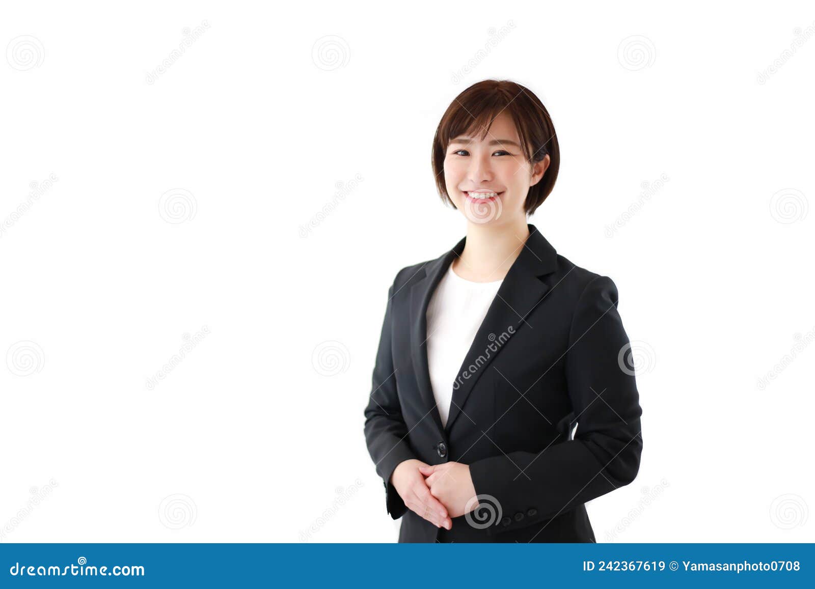 Smiley Female Office Worker Stock Image - Image of energetic, bright ...