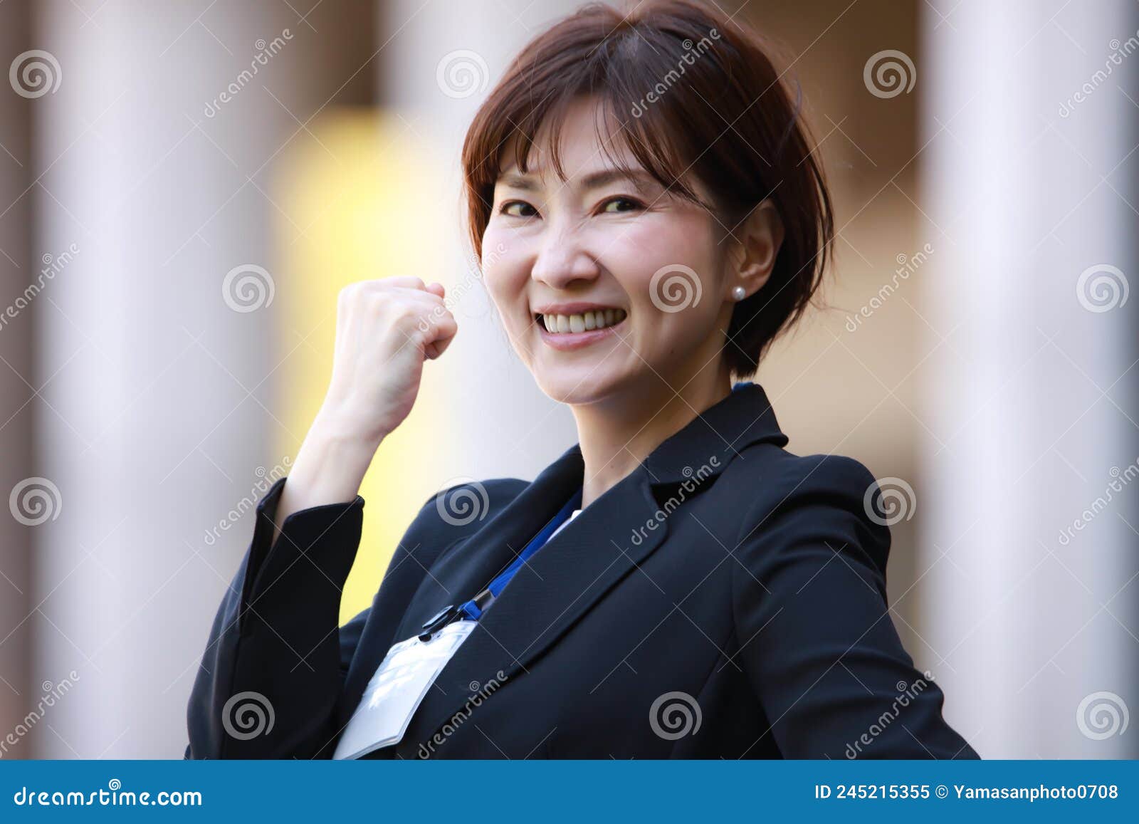 Smiley Female Office Worker Stock Image - Image of businessman ...