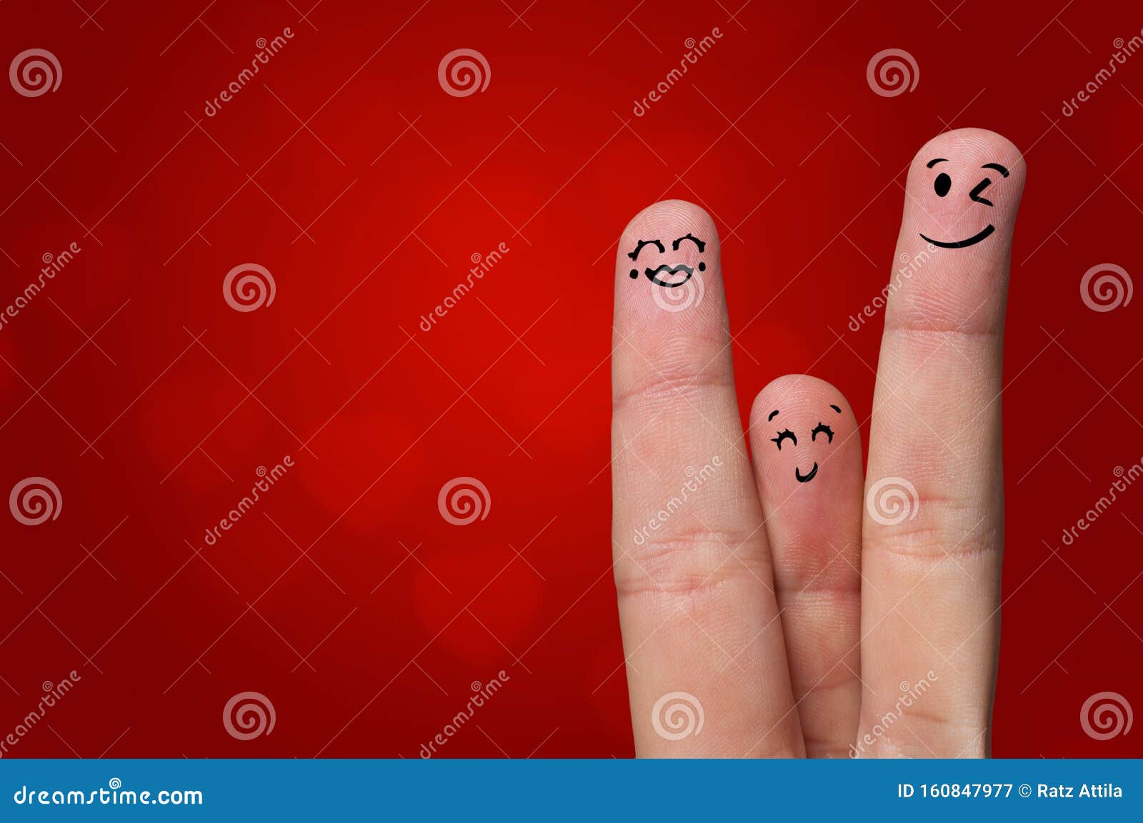 Smiley Fingers Loving Each Other Stock Image - Image of cute, company ...